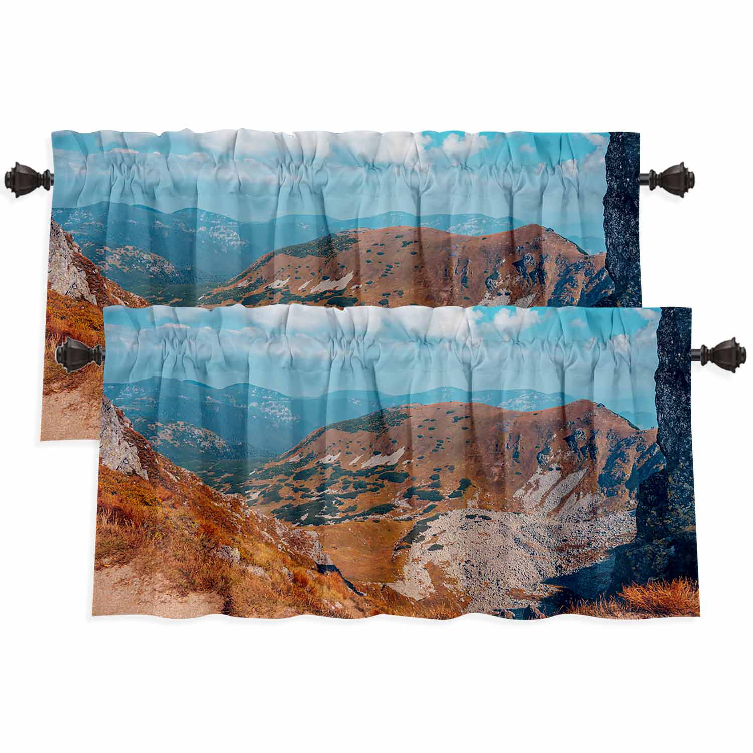 Ophelia & Co. Orange 52"W Autumn Colors of Mountains Beautiful Window ...
