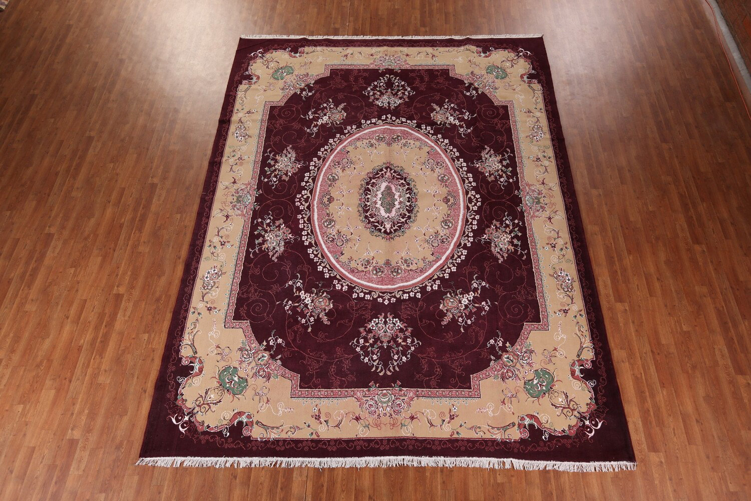Isabelline Victorian Style Burgundy Traditional Area Rug 10x13 | Wayfair