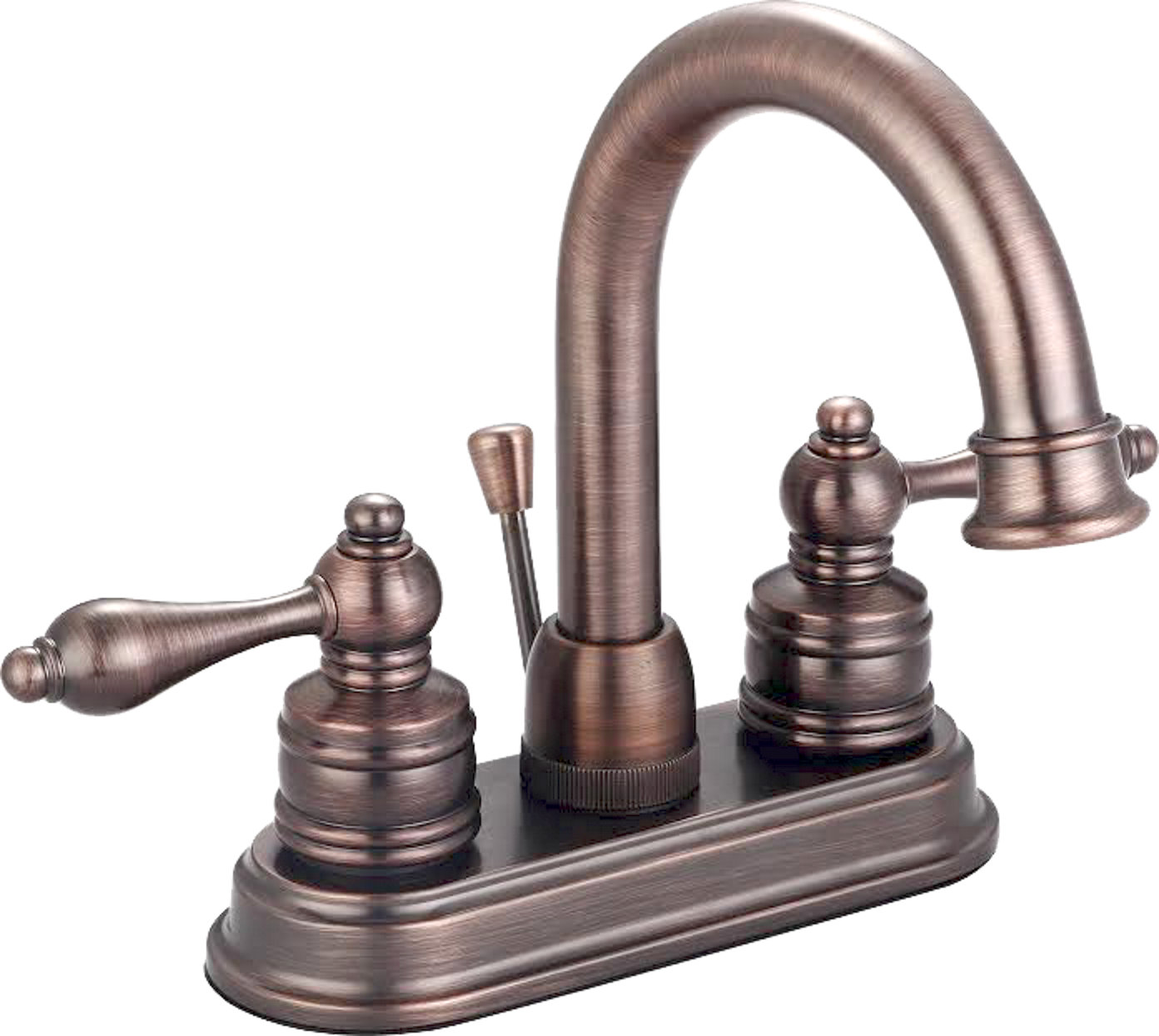 Banner Faucets Two Lever Handle Arch Spout Lavatory Faucet With Brass ...
