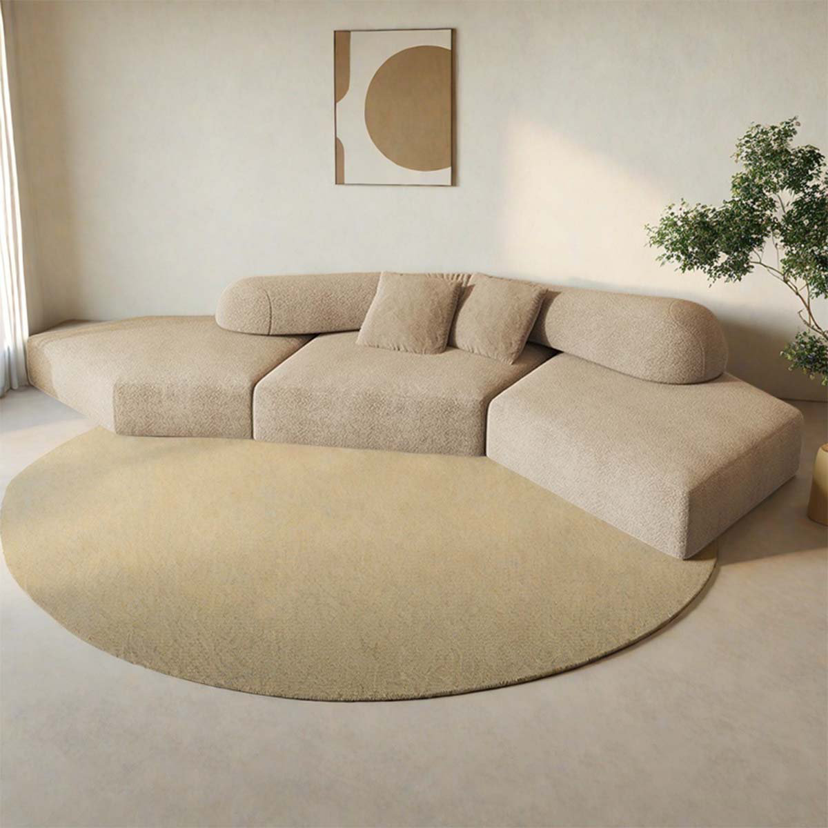 Orren Ellis Italian wabi-Sabi wind fabric sofa living room Ali | Wayfair