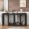 Ivy Bronx Modular Console Table With Rectangular Exterior And Curved ...