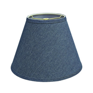 Charlton Home® 9" H Denim Fabric Empire Lamp Shade ( Spider ) in Dark ...