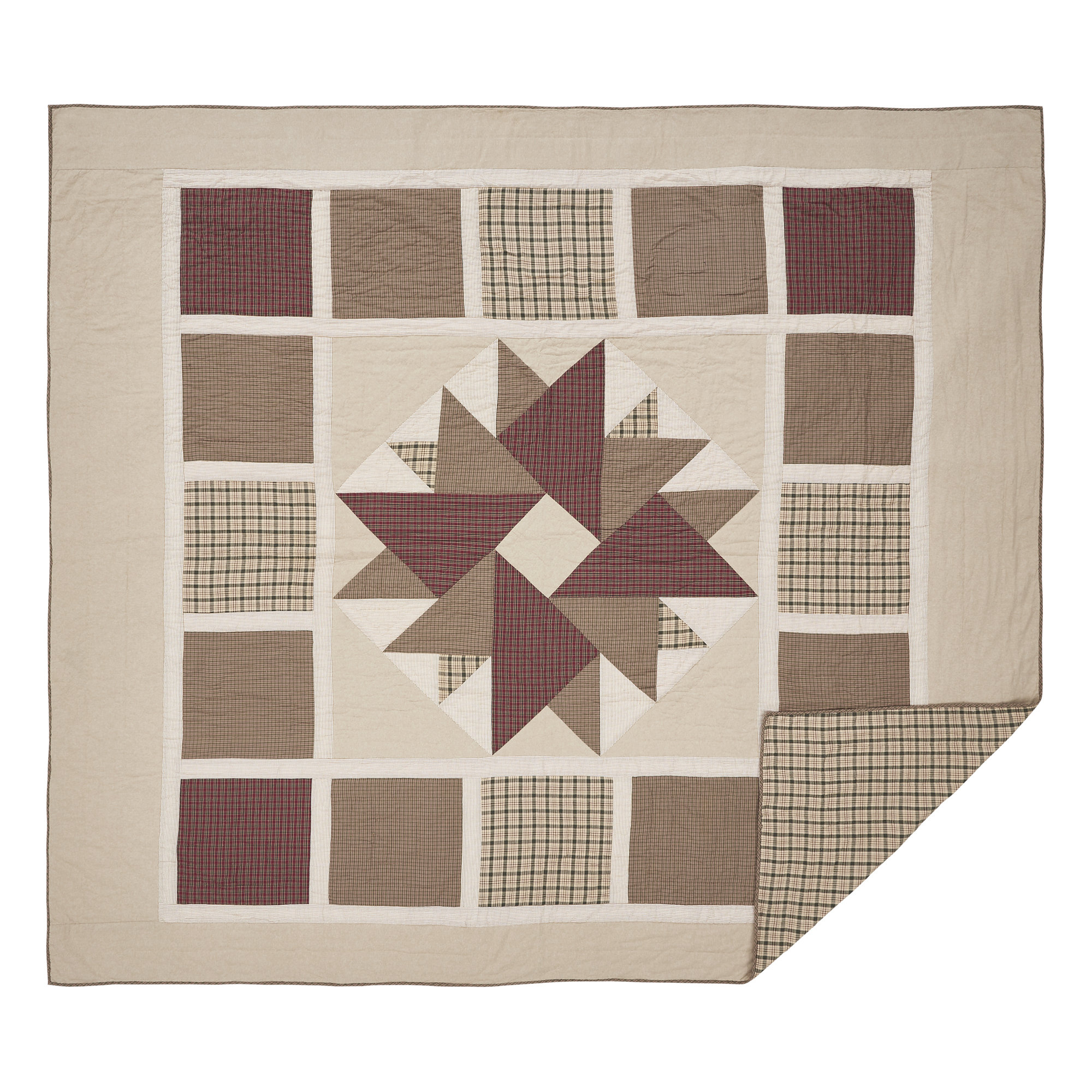 VHC Brands Cider Mill Standard Cotton 136 TC Reversible Quilt | Wayfair