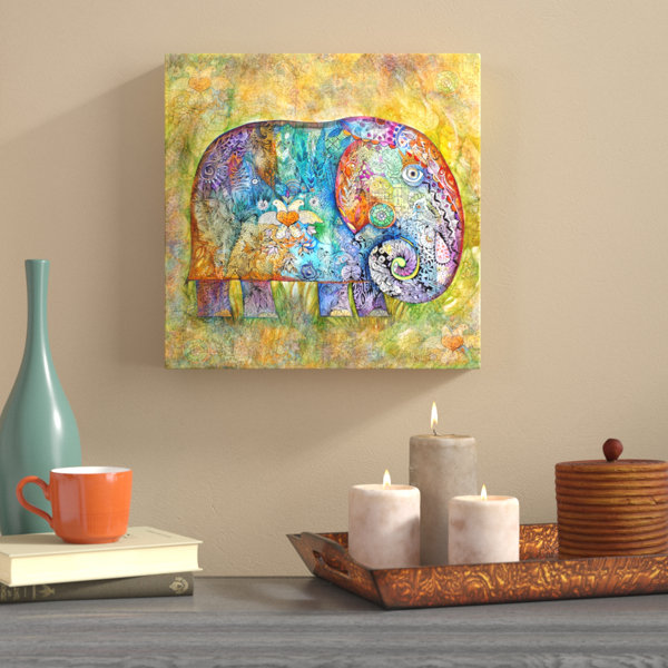 World Menagerie " Runes Elephant " by Oxana Ziaka - Wayfair Canada