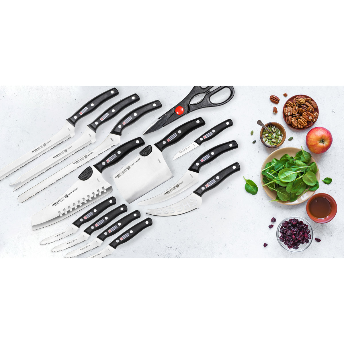 Miracle Blade World Class 18 Piece Knife Block Set & Reviews | Wayfair