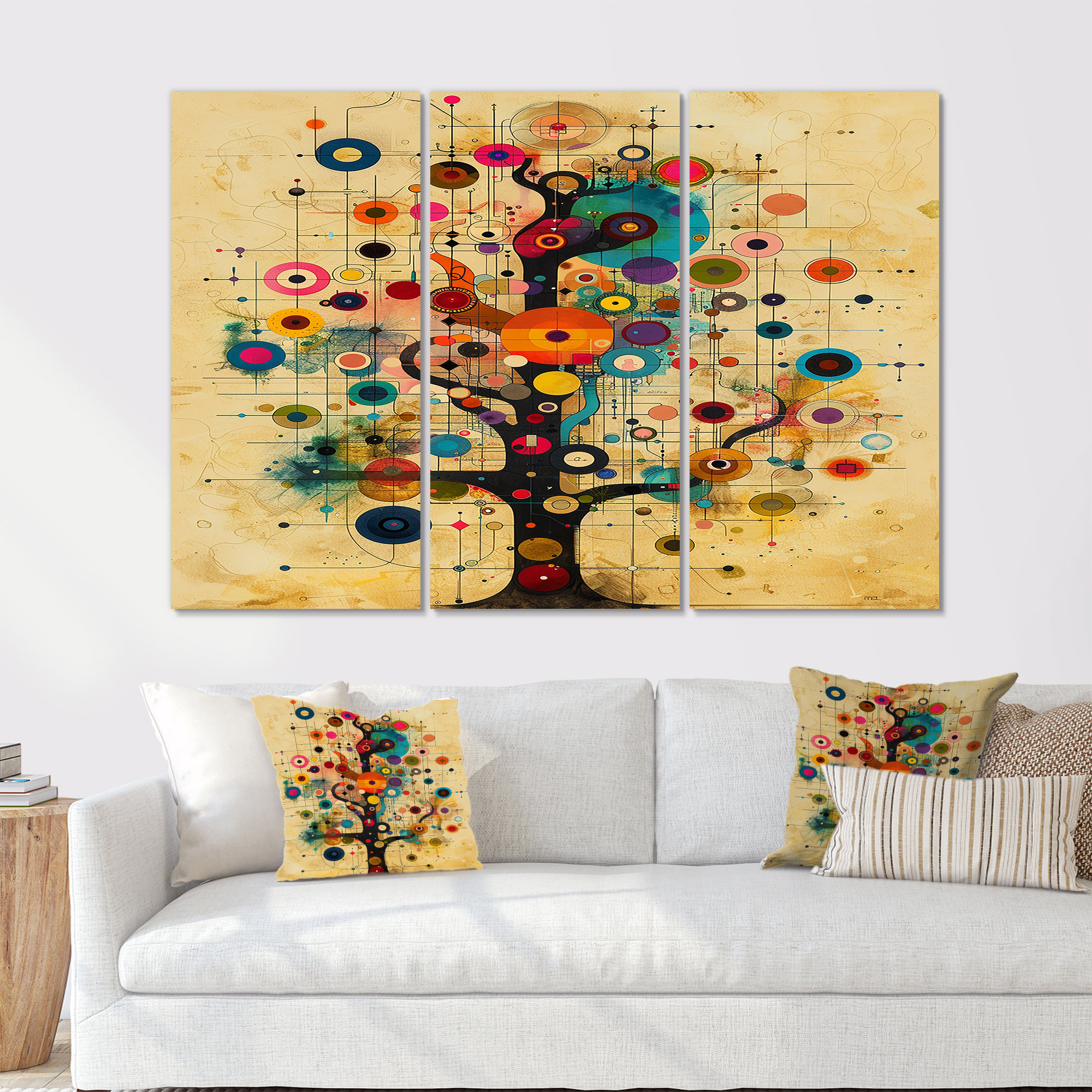 Design Art Tree Of Vibrant Memories - Abstract Landscape Wall Art Print ...