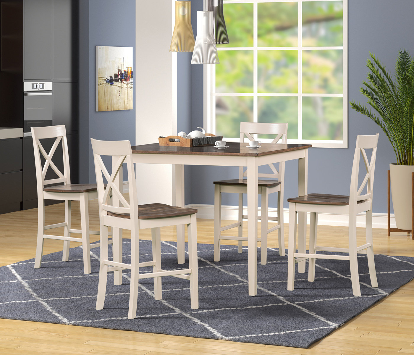 George Oliver Lakewood Pub Table + 4 Stools | Wayfair