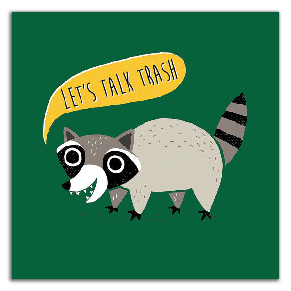 HomeRoots Let's Talk Trash On Canvas Print | Wayfair