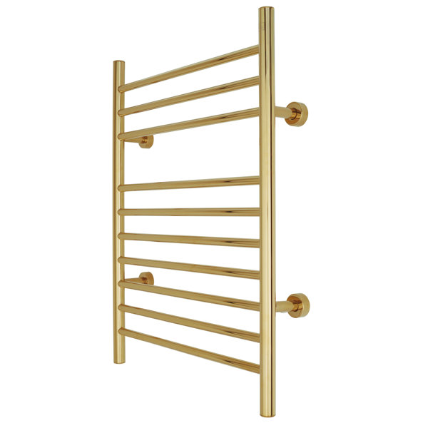 WarmlyYours Infinity Towel Warmer, Polished Gold, Dual Connection, 10 ...