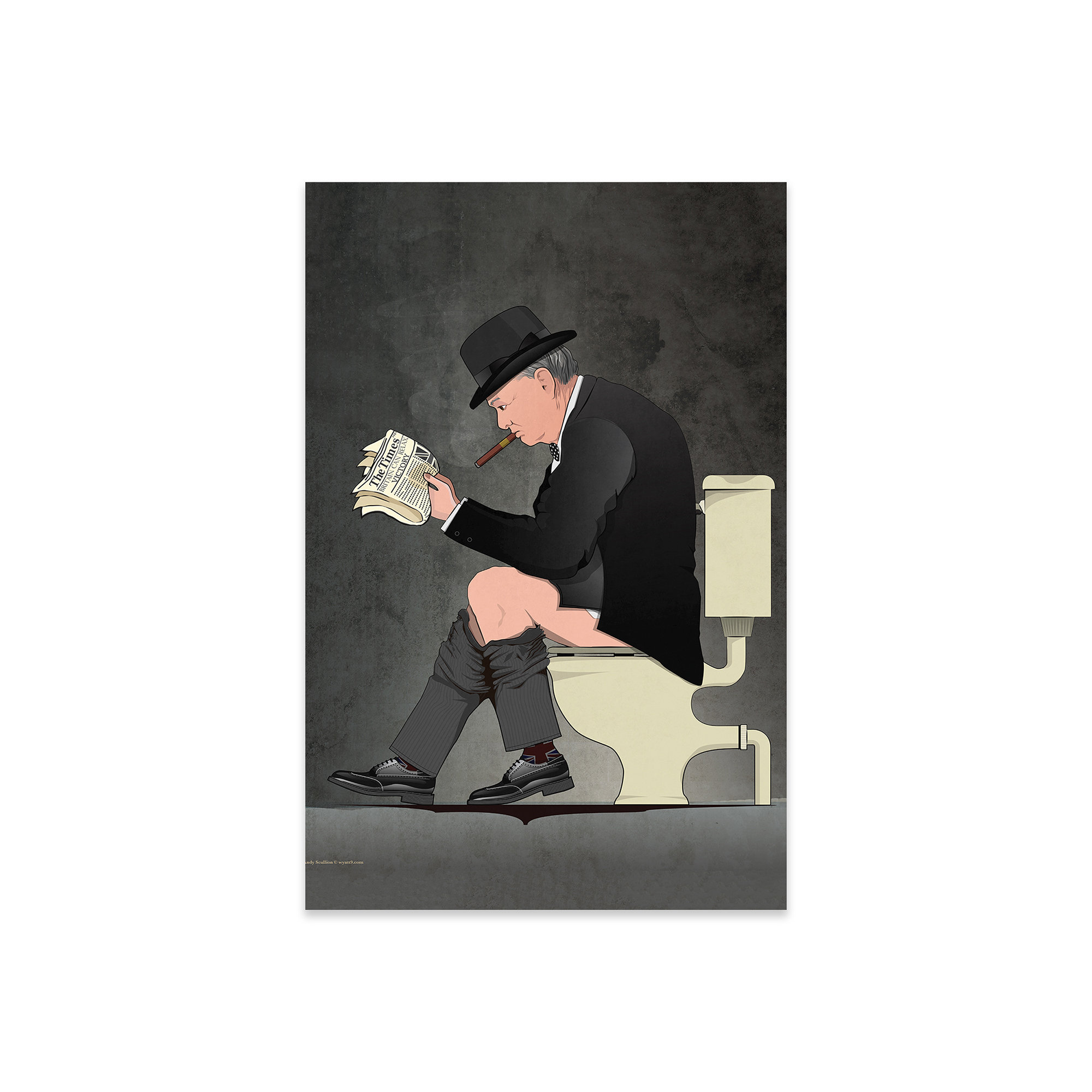 Winston Porter " Winston Churchill On The Toilet " by WyattDesign on ...