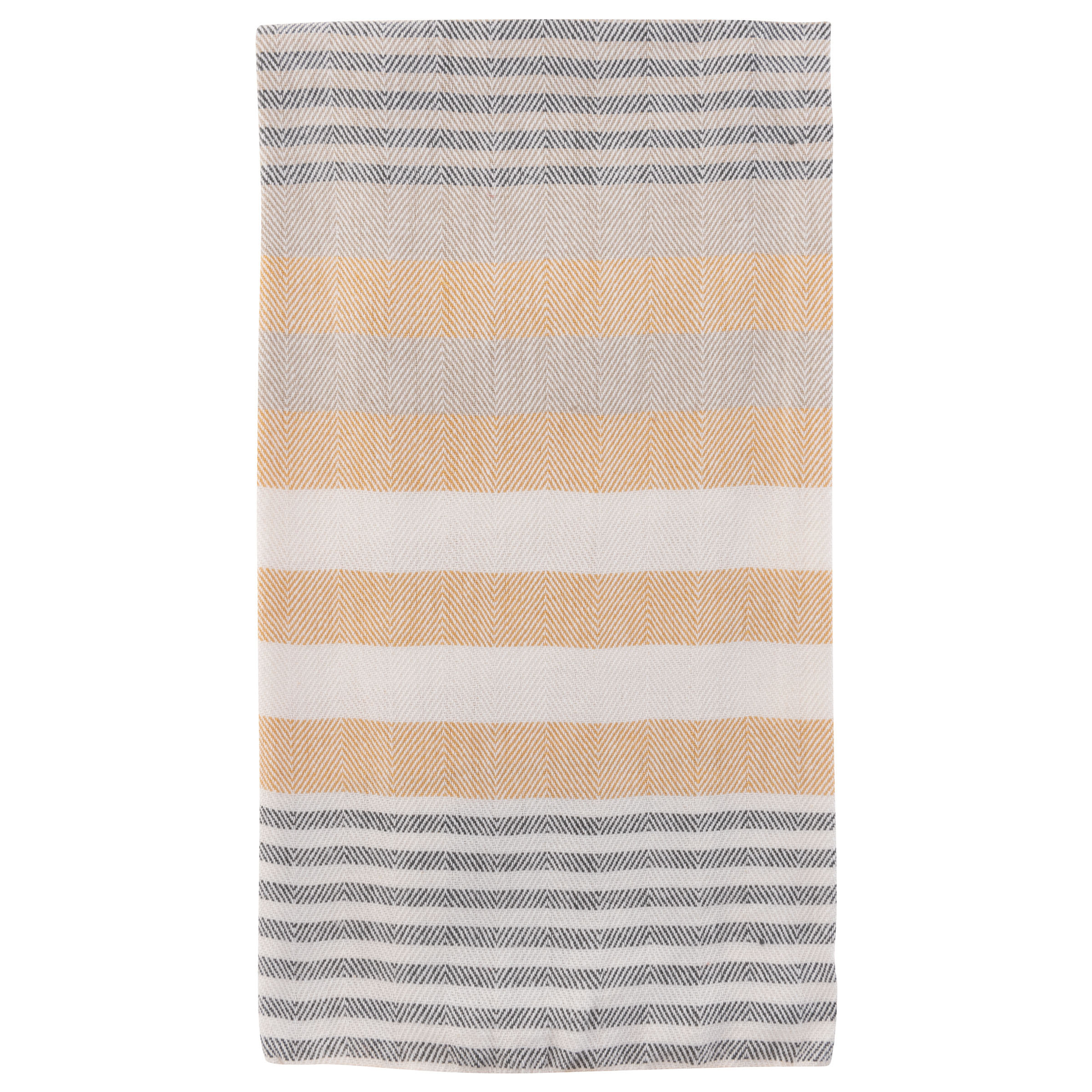 Gracie Oaks Studio Tea Towel Mustard/Grey | Wayfair