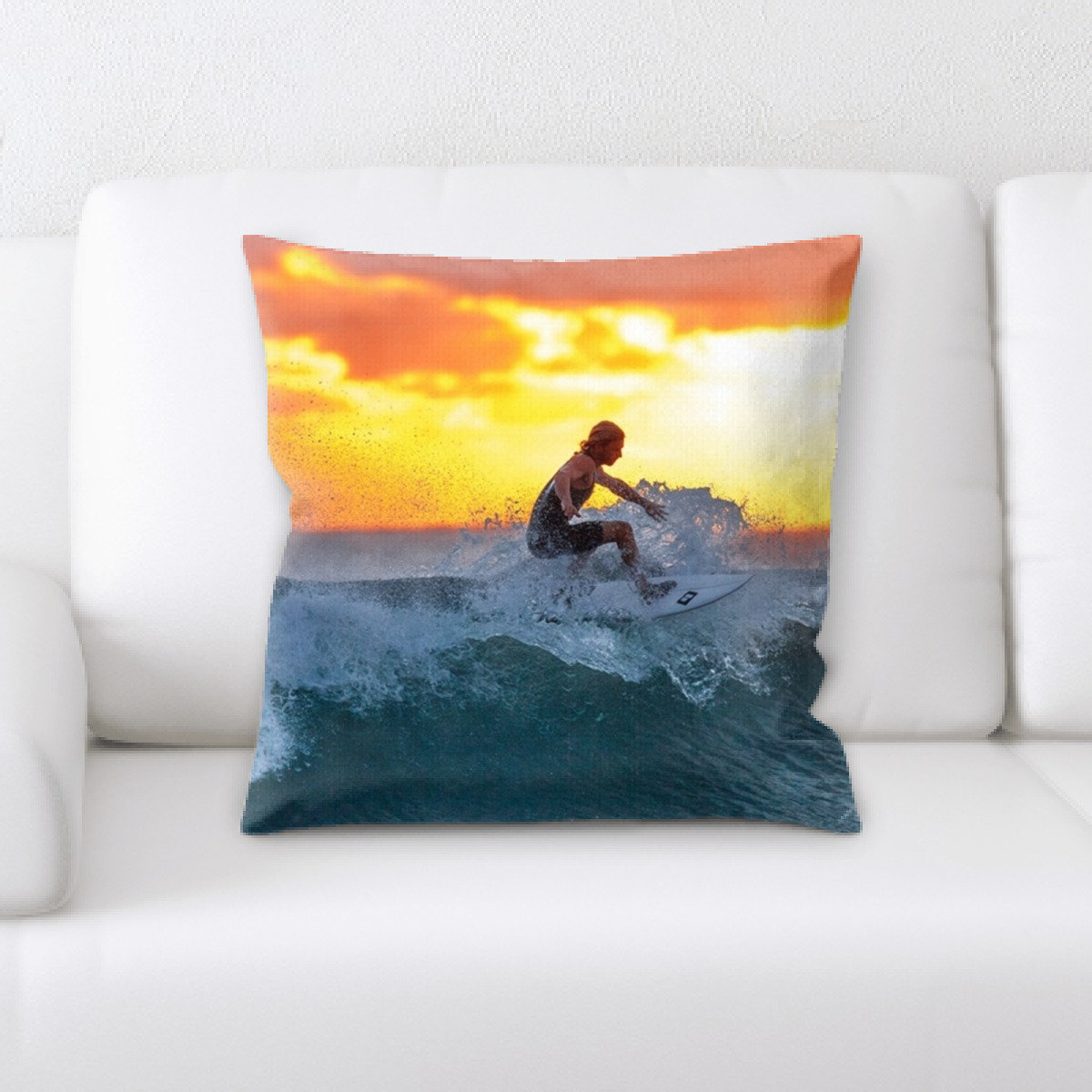 Rug Tycoon Surfing Surfing Throw Pillow | Wayfair