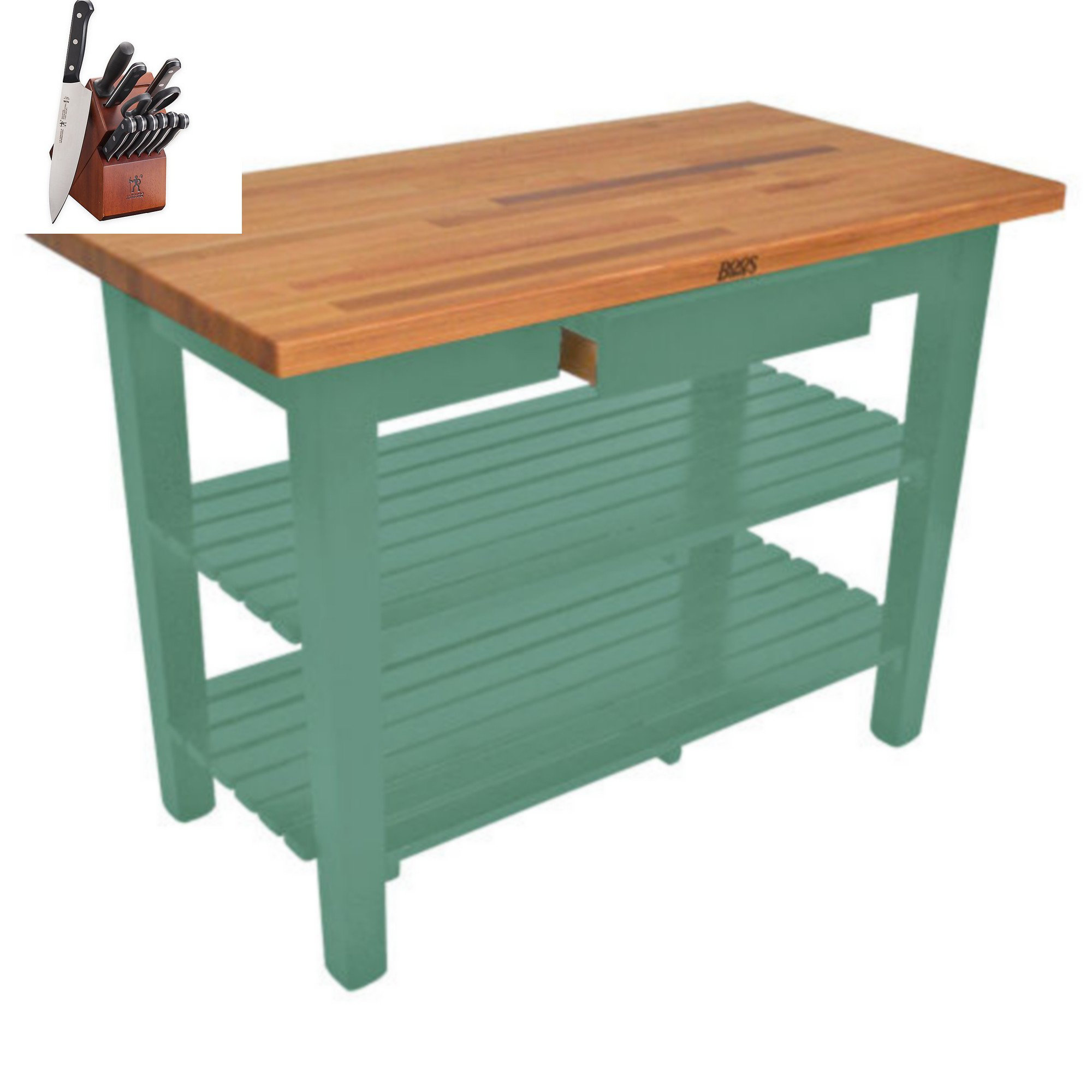 John Boos Butcher Blocks Solid Wood Prep Table | Wayfair