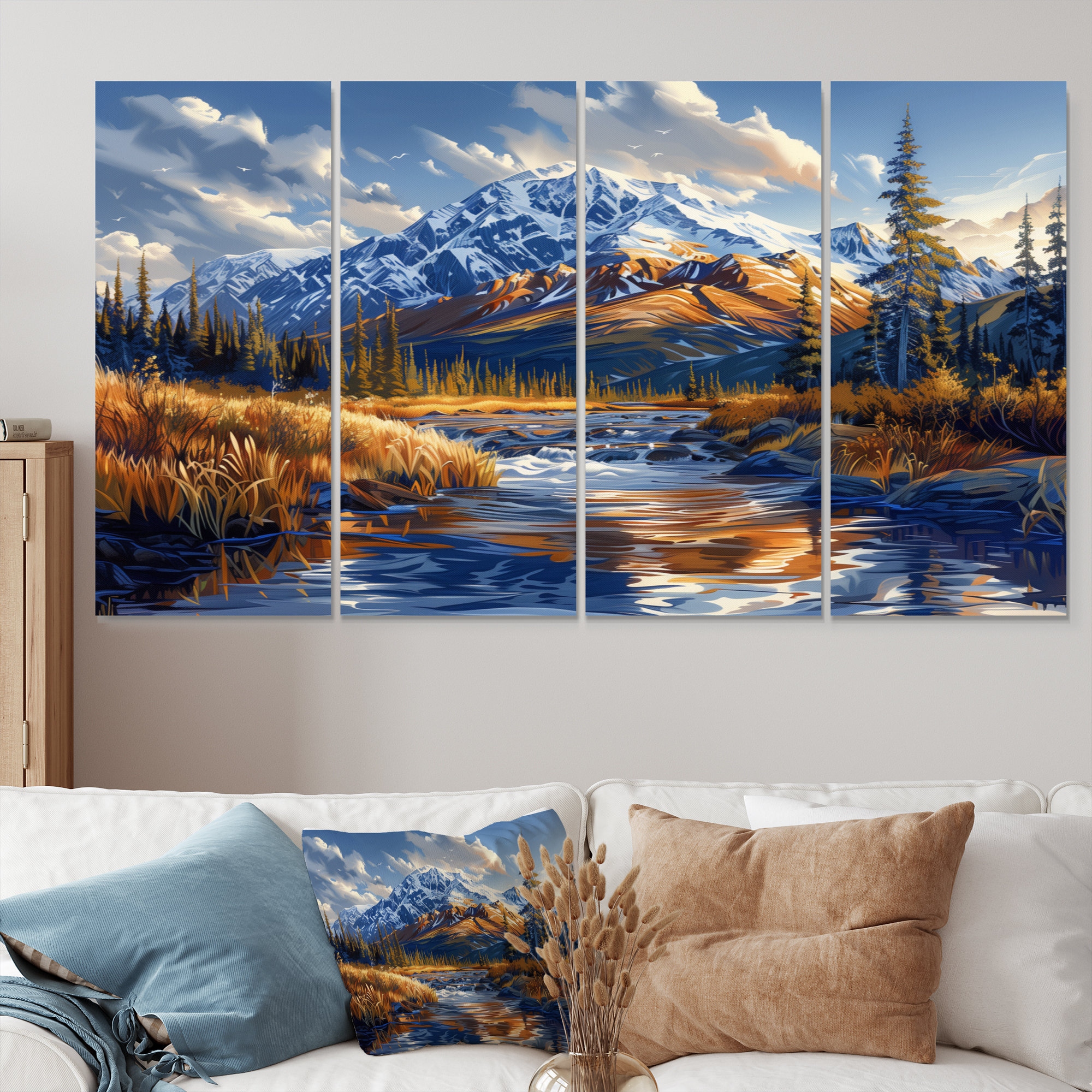 Millwood Pines Alaska Denali National Park Autumn River I - Alaska Wall ...