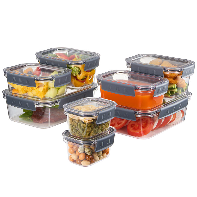 Sorbus 16 Pc Airtight Clear BPA Free Plastic Food Storage Containers ...