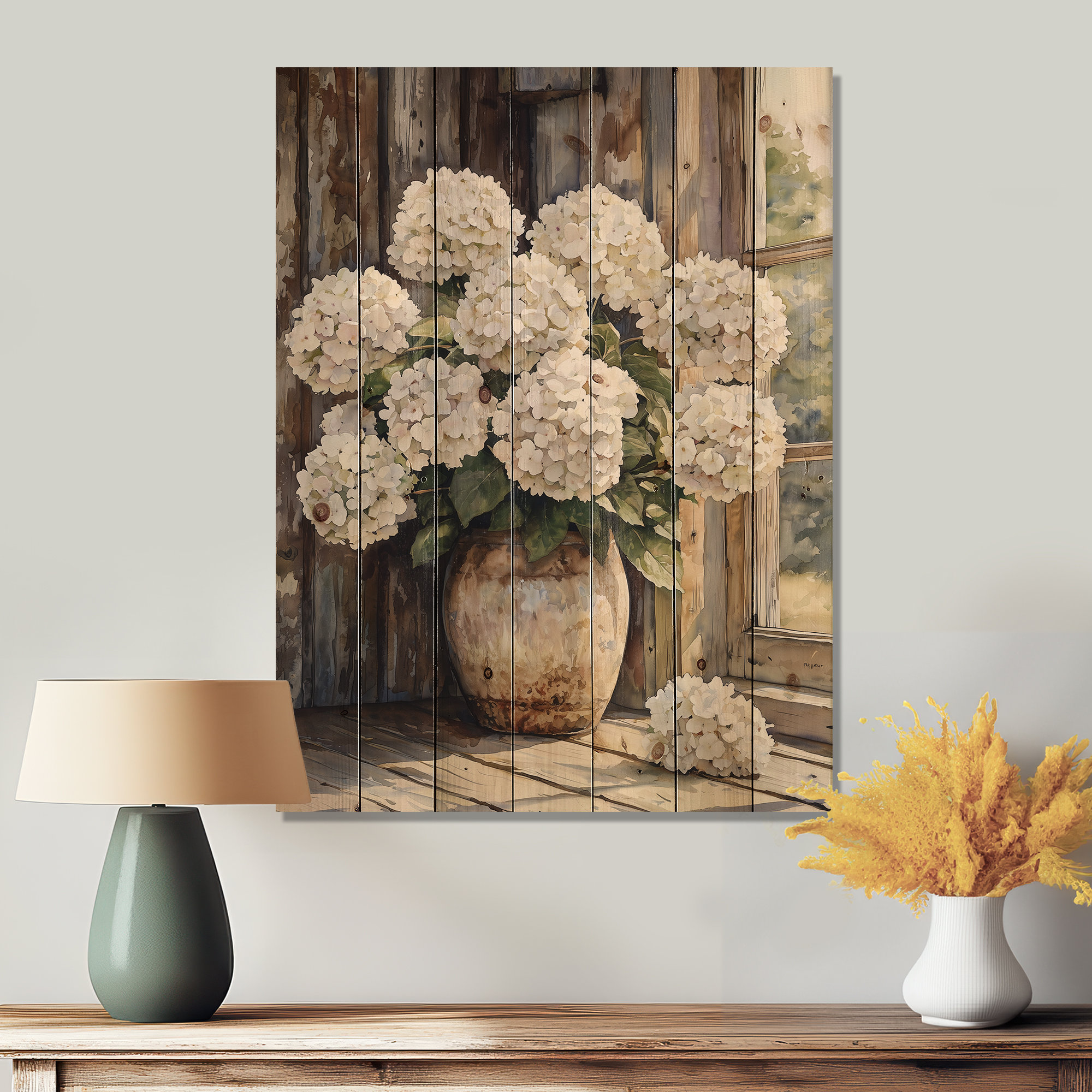 Ophelia & Co. Countryside Hydrangeas Pot In The Summer Breeze ...