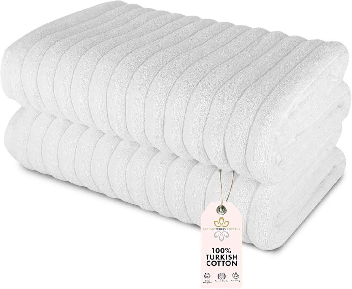 RAPTIZ Premium 2 Piece Jumbo Bath Sheets, 100% Turkish Cotton ...