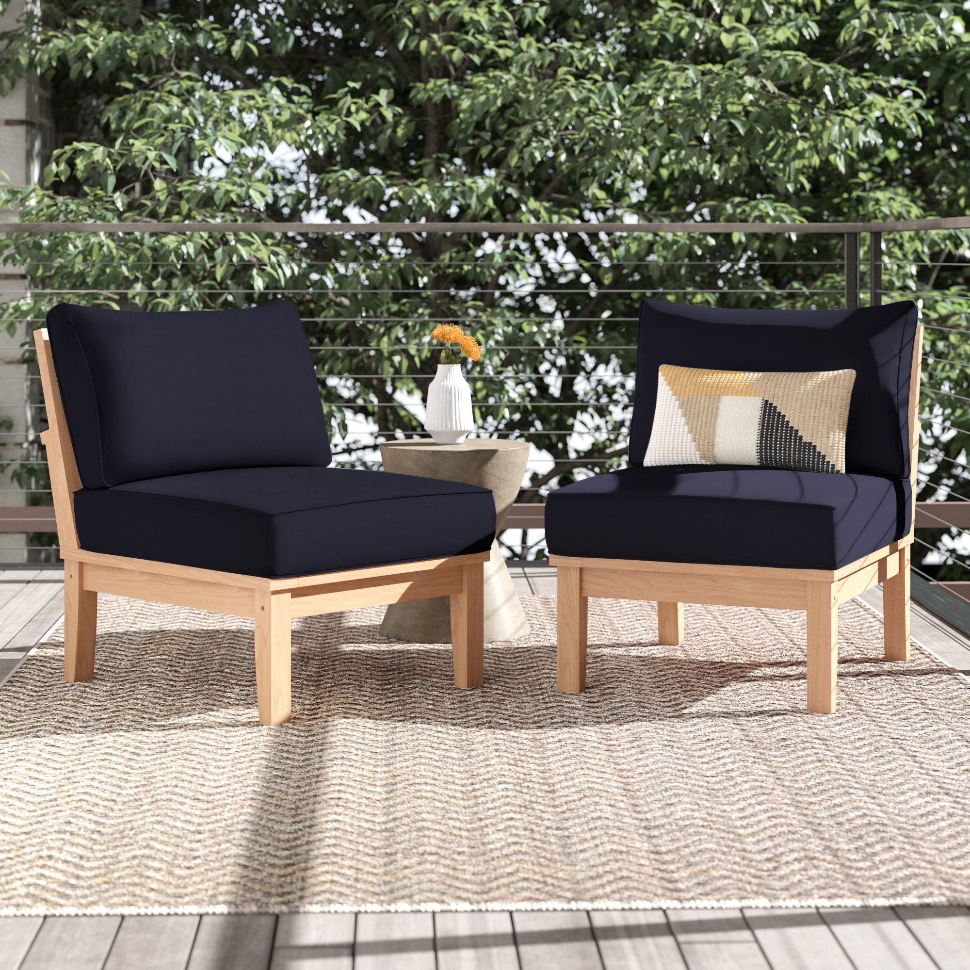 Modway Marina Outdoor Patio Teak Set by Modway - Wayfair Canada