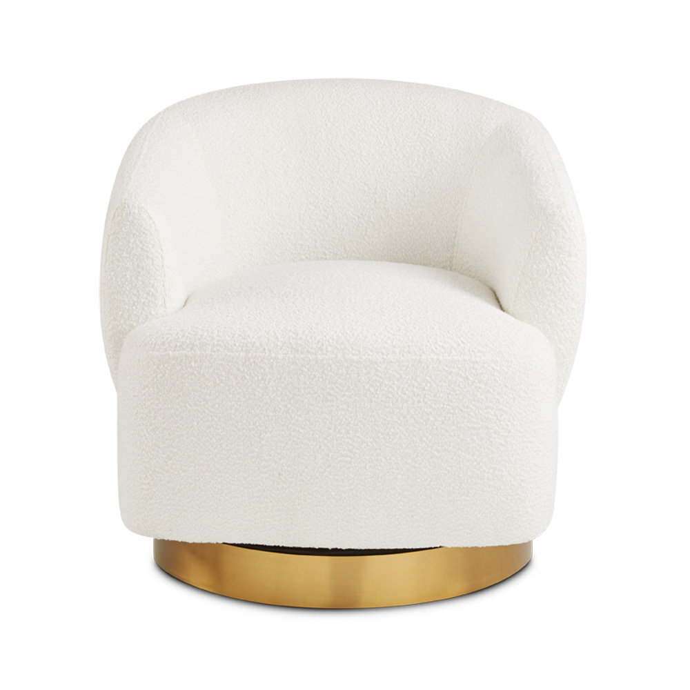 Everly Quinn Aria Accent Chair, Upholstered With Fabric And Luxe Matte ...