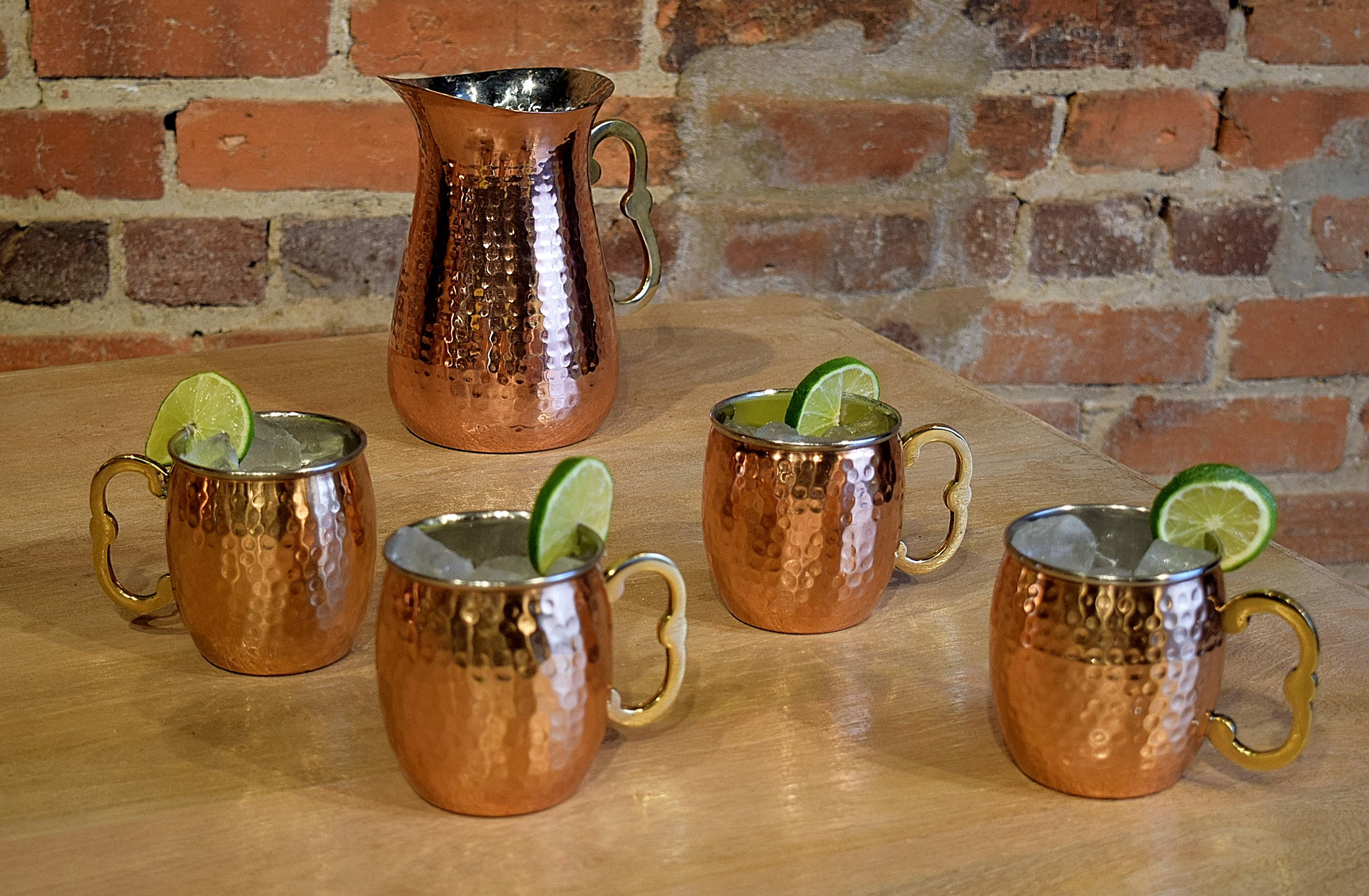 Brayden Studio® Pasadena 16oz. Handmade Copper Moscow Mule Mug Set ...