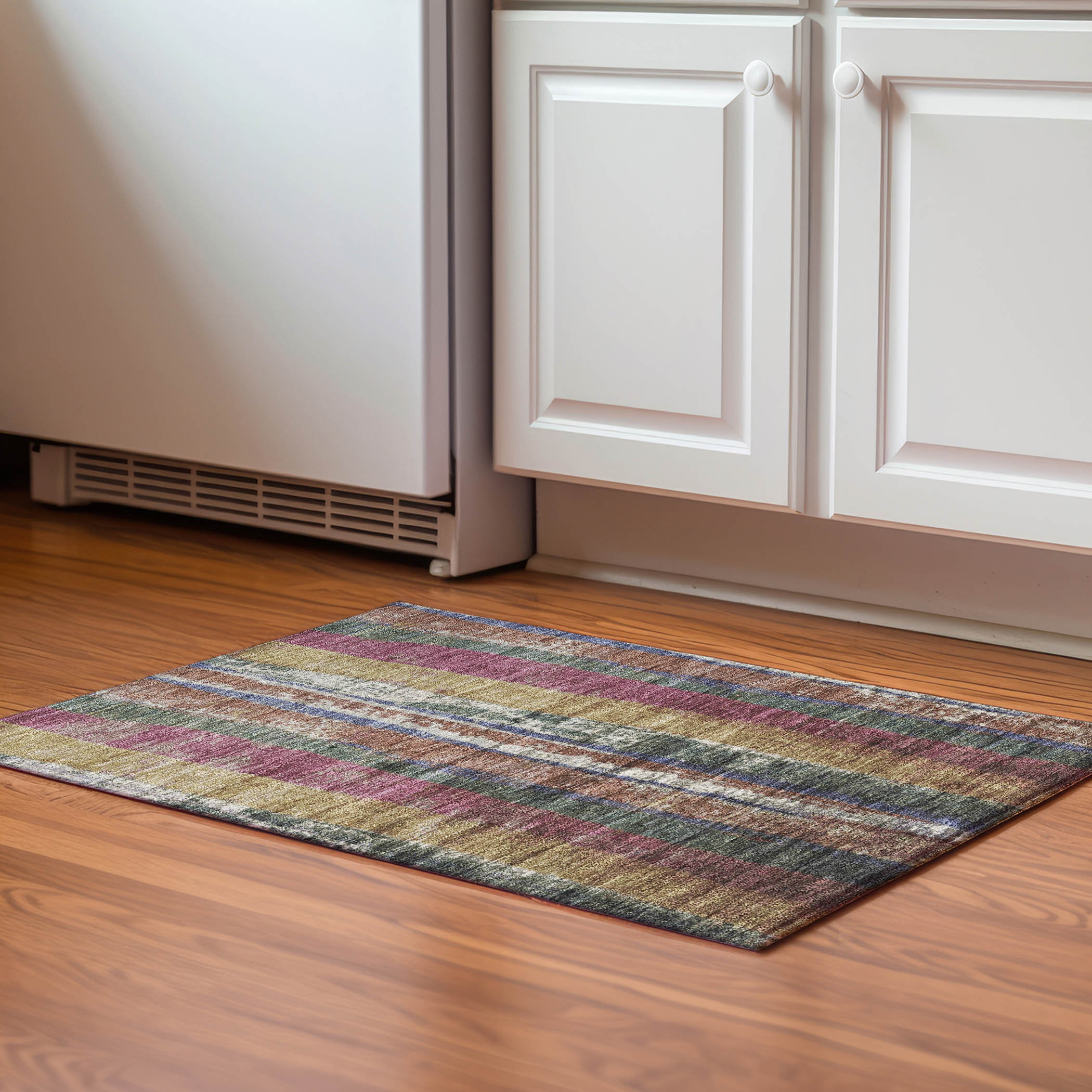 East Urban Home Premium Machine Washable Emest AMF1910 Stripes Rug ...