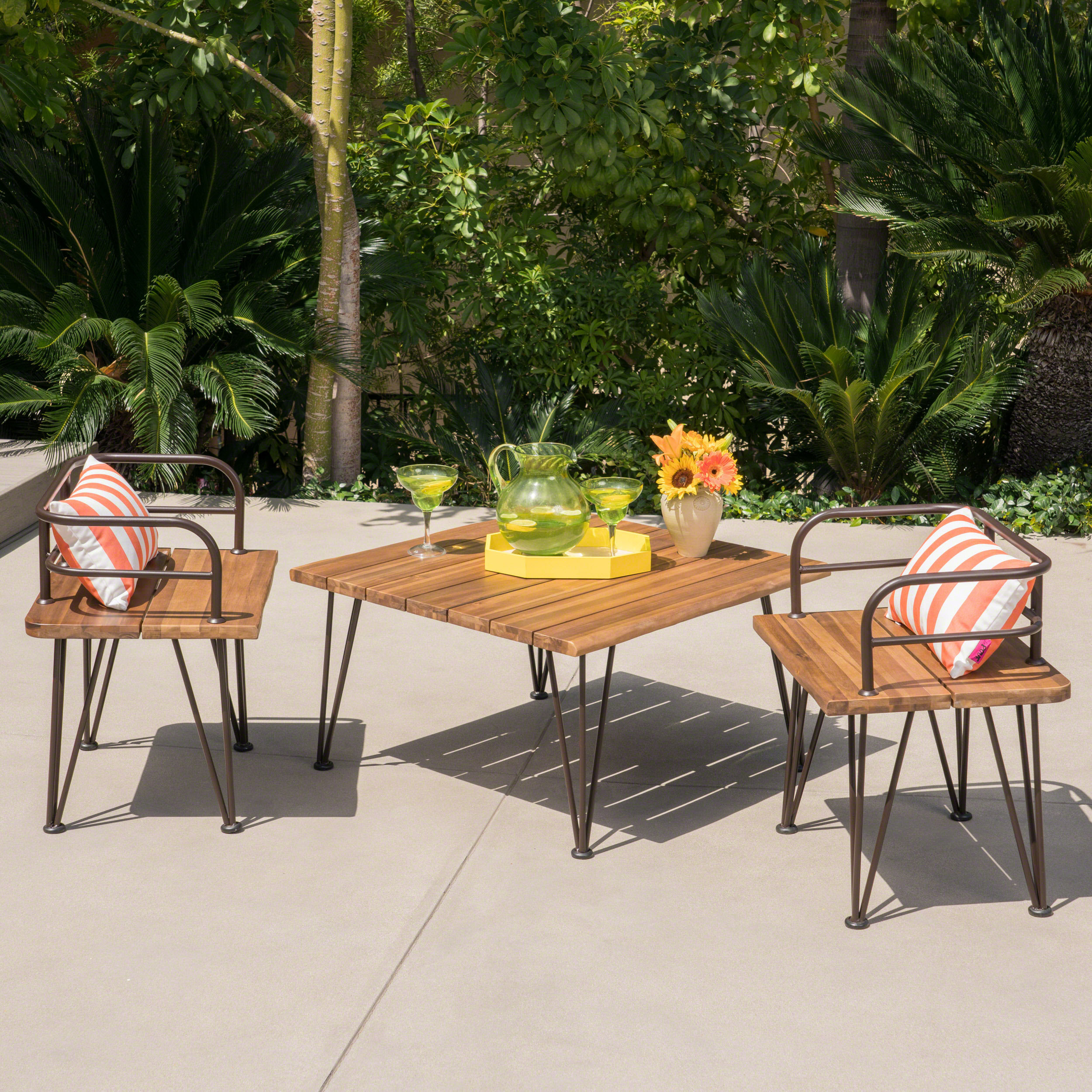 Williston Forge Hansell 2 - Person Outdoor Seating Group | Wayfair