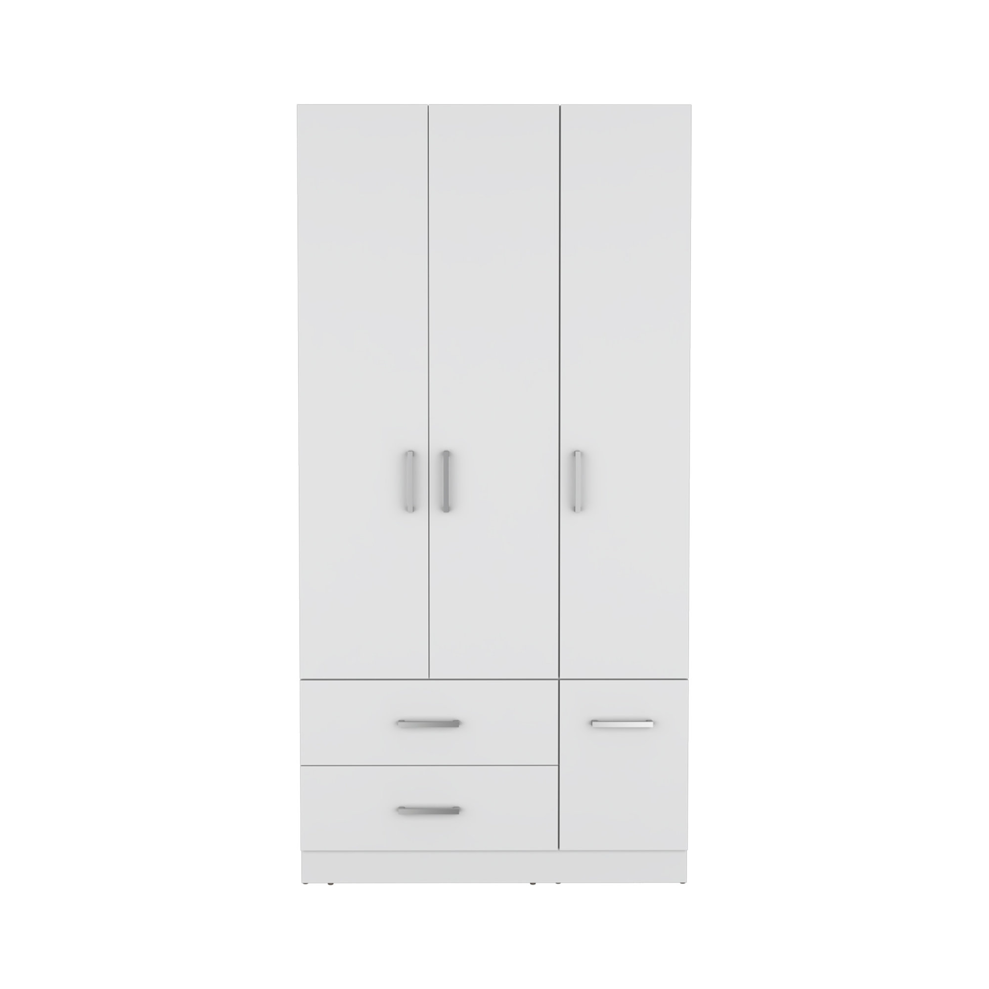 Latitude Run® Armoire Wardrove Closet with 2 Drawers, Four Doors ...