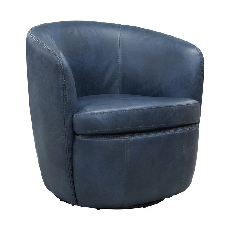 Wade Logan® Azurdee Top Grain 100% Genuine Italian Leather Swivel ...