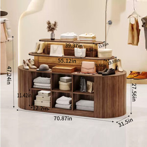 Artistic Soul XKX Premium Furniture Solid Wood Three-Tier Display Stand ...