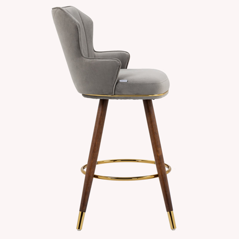 Everly Quinn Azile Swivel 27.95'' Stool | Wayfair