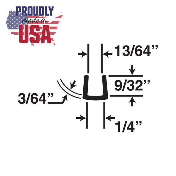 Outwater Plastic 0.28" Thick x 0.25" Wide x 36" Length Molding Track in ...