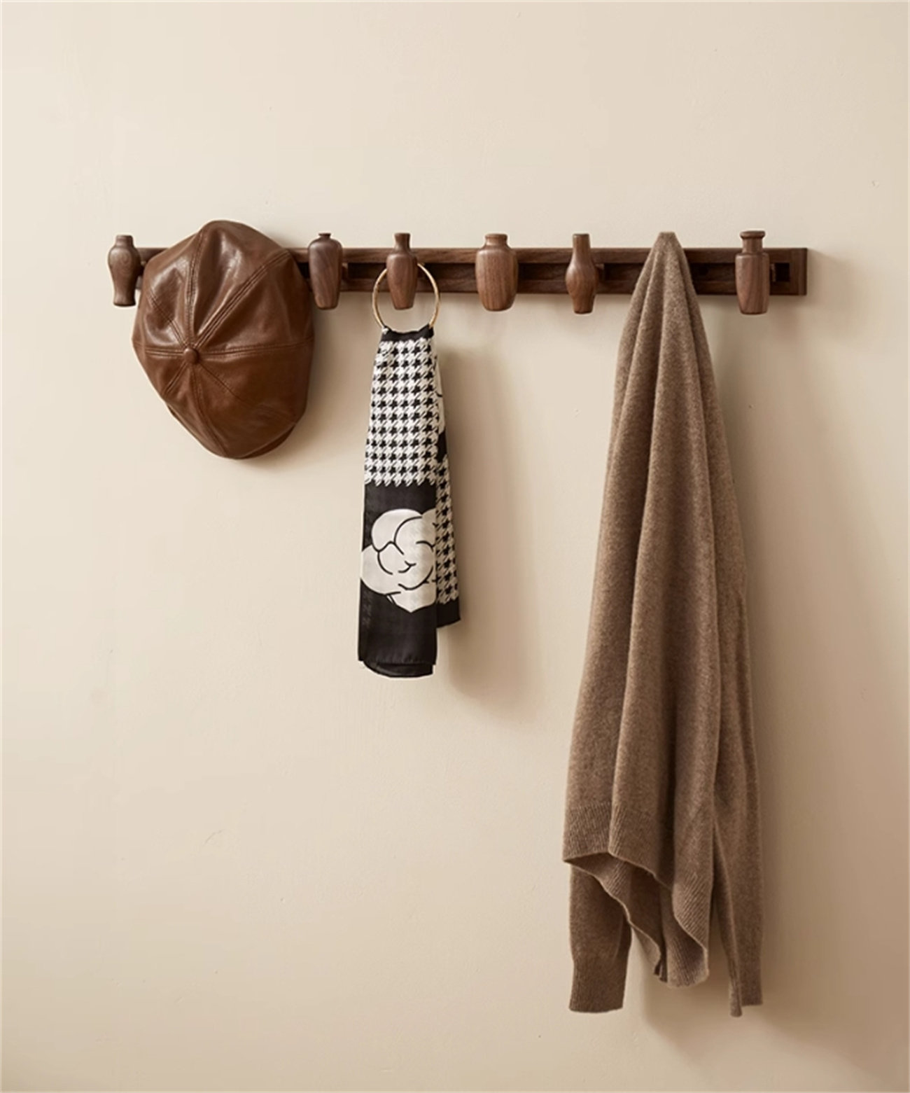 Hokku Designs Vintage Vase Artistic Sliding Wall-Mounted Coat Rack ...