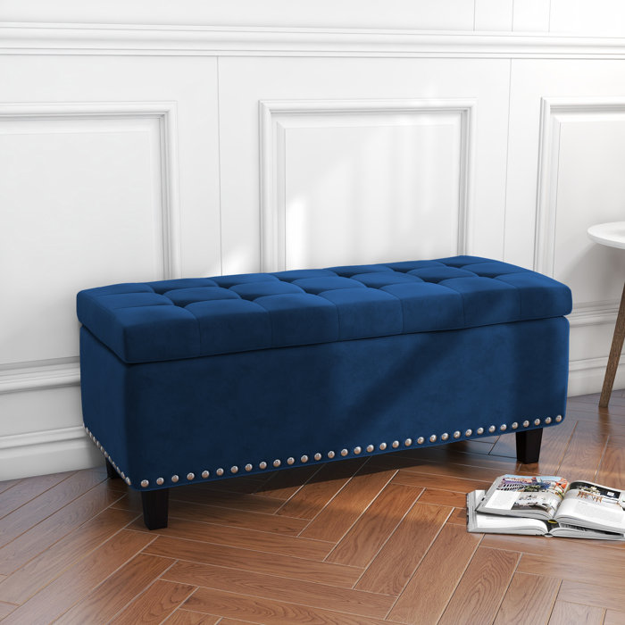 Willa Arlo Interiors Worcester Velvet Ottoman & Reviews | Wayfair