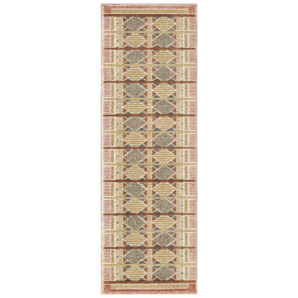 Union Rustic Maridee Rust Multicolor Modern Indoor Rug | Wayfair