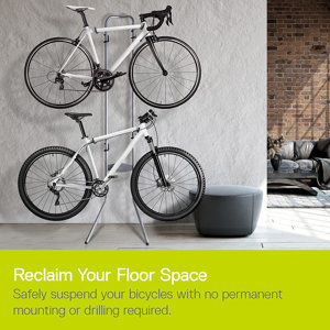 Delta Design delta Alloy Freestanding Wall Fully Adjustable 2 Bike ...