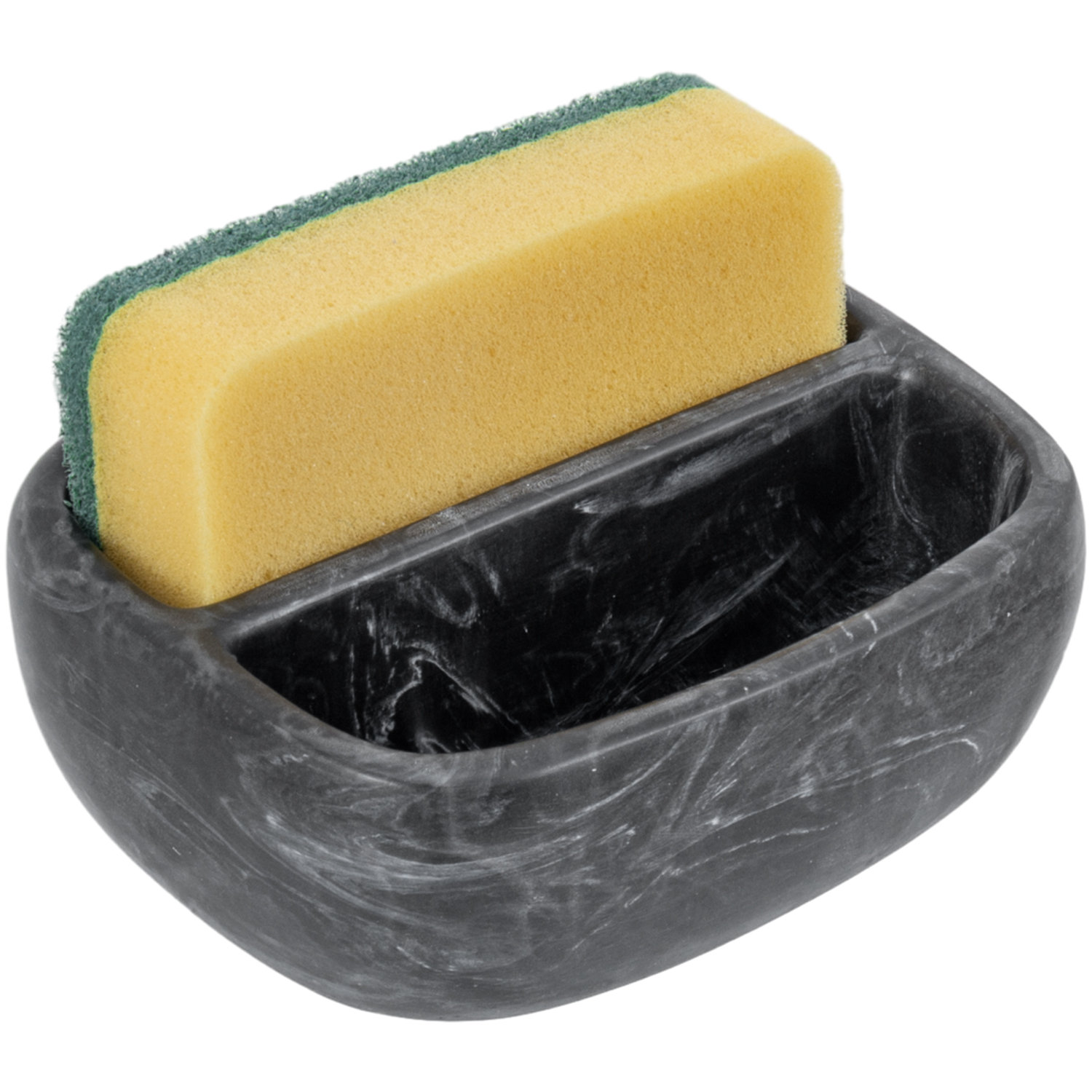 MyGift Modern Black Marble Pattern Sponge Holder | Wayfair