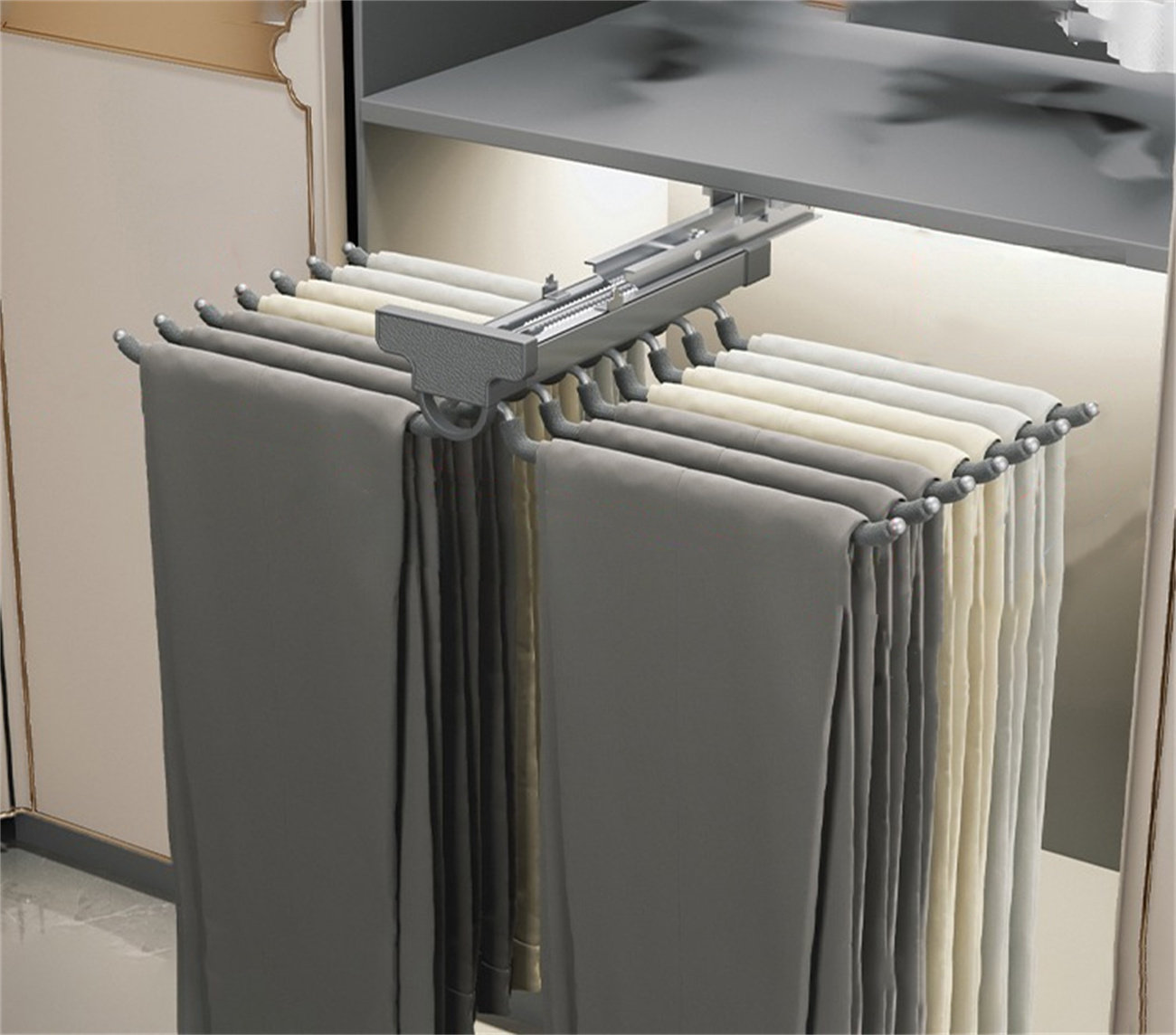 Thrones Designs Maxhold Dual-Row Pull-Out Pants Rack | Wayfair