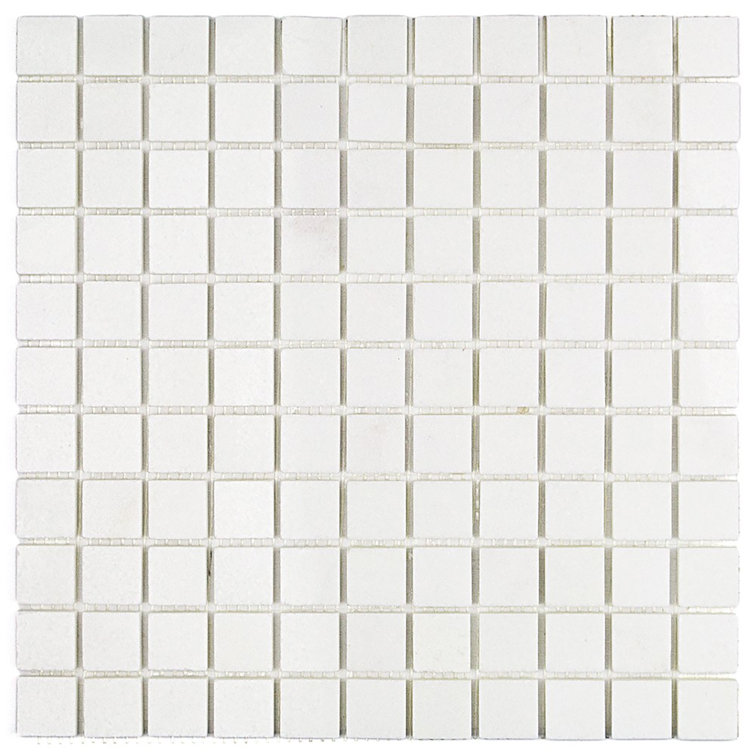 Medici & Co. 1" x 1" Marble Grid Wall & Floor Mosaic Tile | Wayfair