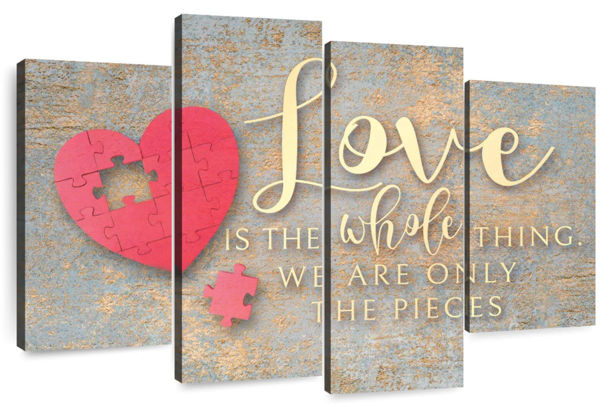 Ebern Designs Tergel Love Puzzle Typography | Wayfair