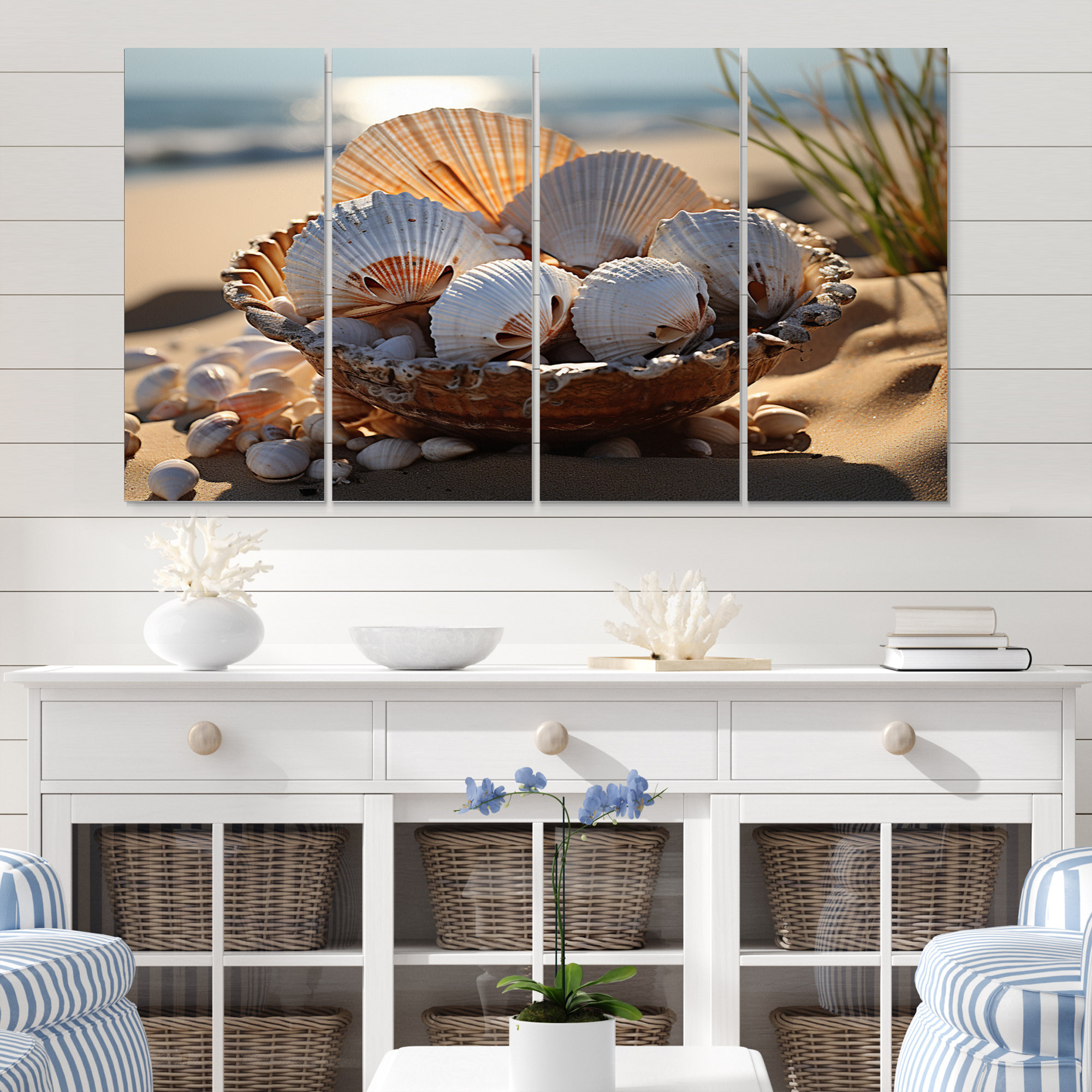 Design Art Beach Photo Seashell Sonata I - Nautical & Beach Canvas Wall ...