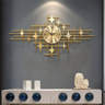 WKING 40 Inch Modern Golden Star Silent Wall Clock - Large Decorative ...
