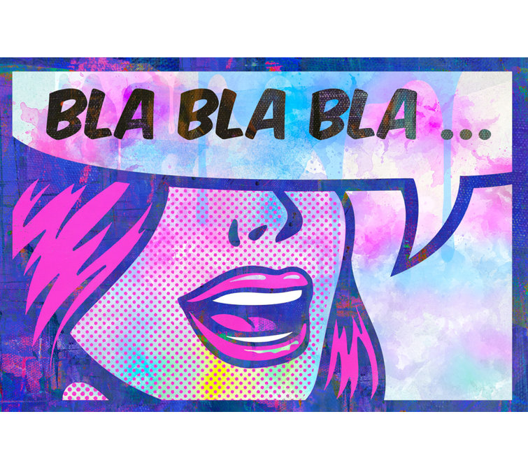 Red Barrel Studio® Blablabla by Stephen Chambers - Wrapped Canvas ...