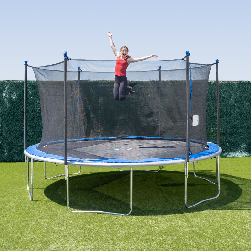 TruJump Sportspower TruJump 14' Round Trampoline with Safety Enclosure ...