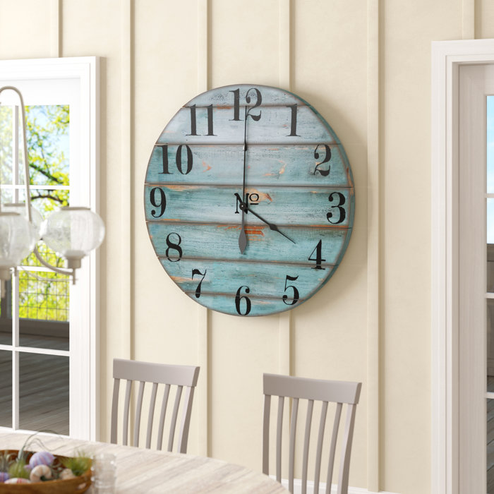 Beachcrest Home Bourland Solid Wood Wall Clock & Reviews | Wayfair