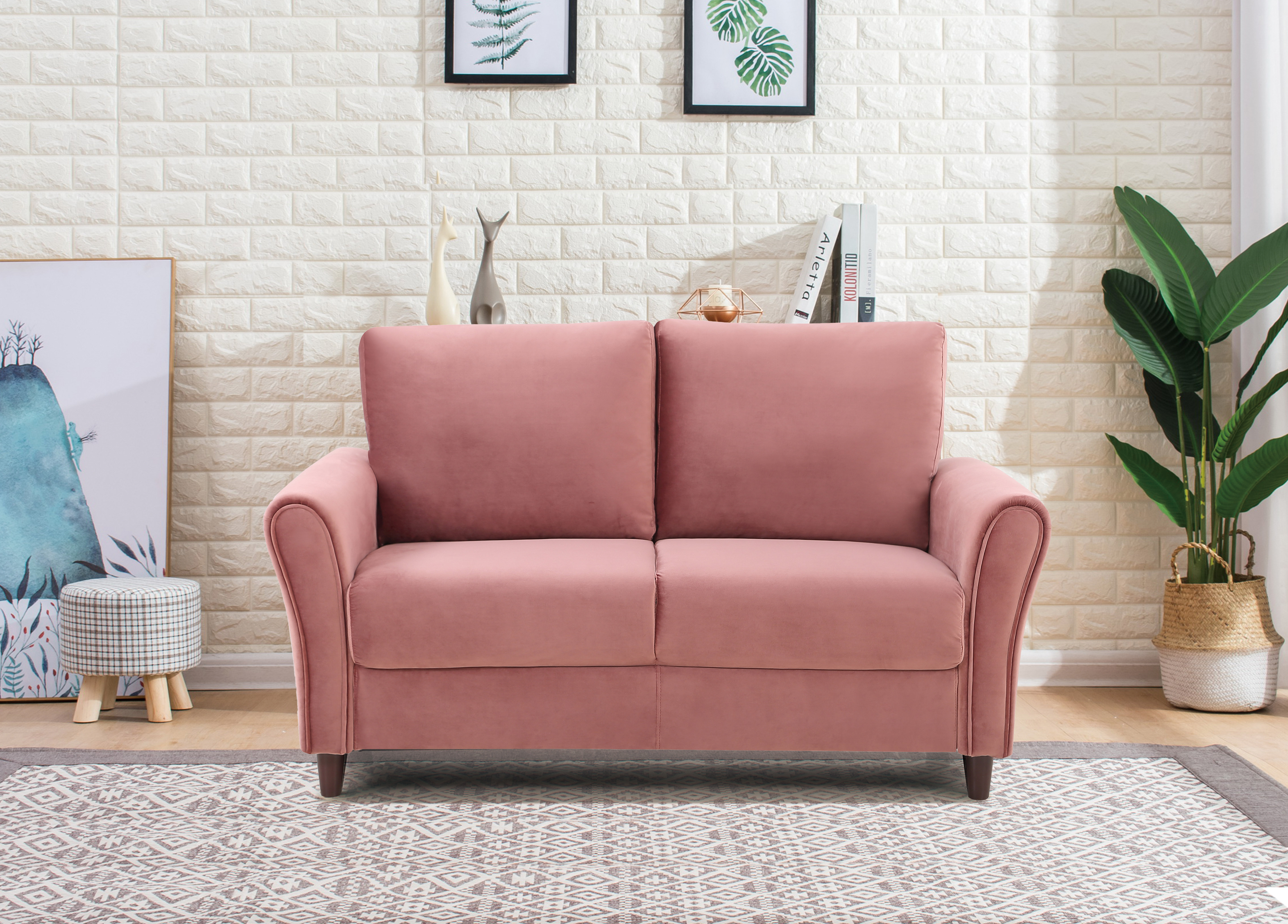 Red Barrel Studio Simple Flare Arm Velvet Loveseat - Wayfair Canada