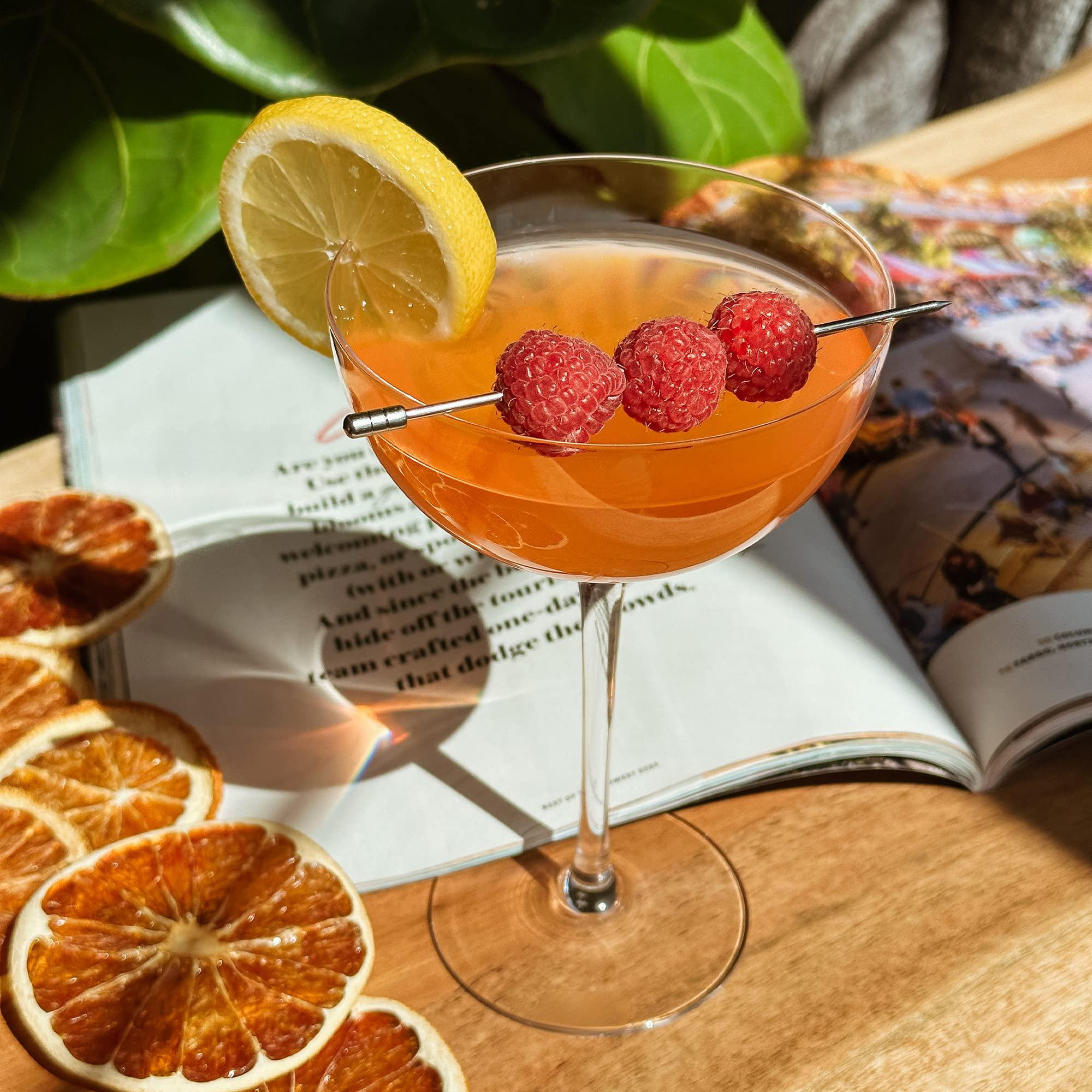 Hokku Designs The Glass Set Of 4, 7Oz Handblown Premium Crystal Classic ...