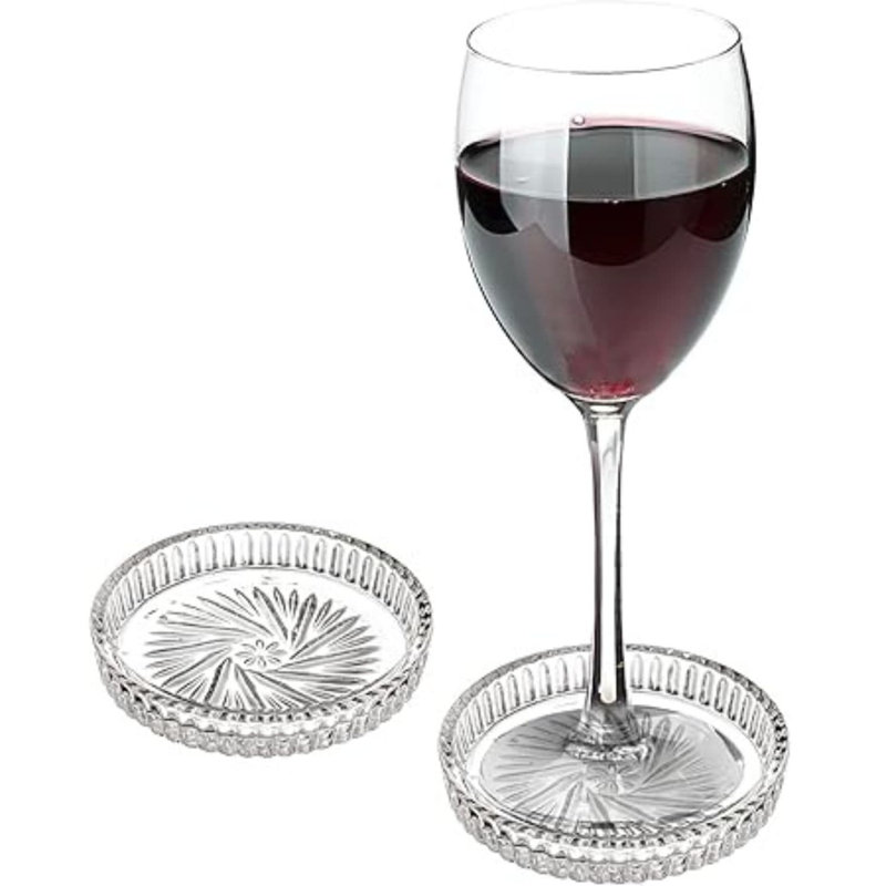 HAPIAM 8-Pack Crystal Glass Coasters | Wayfair