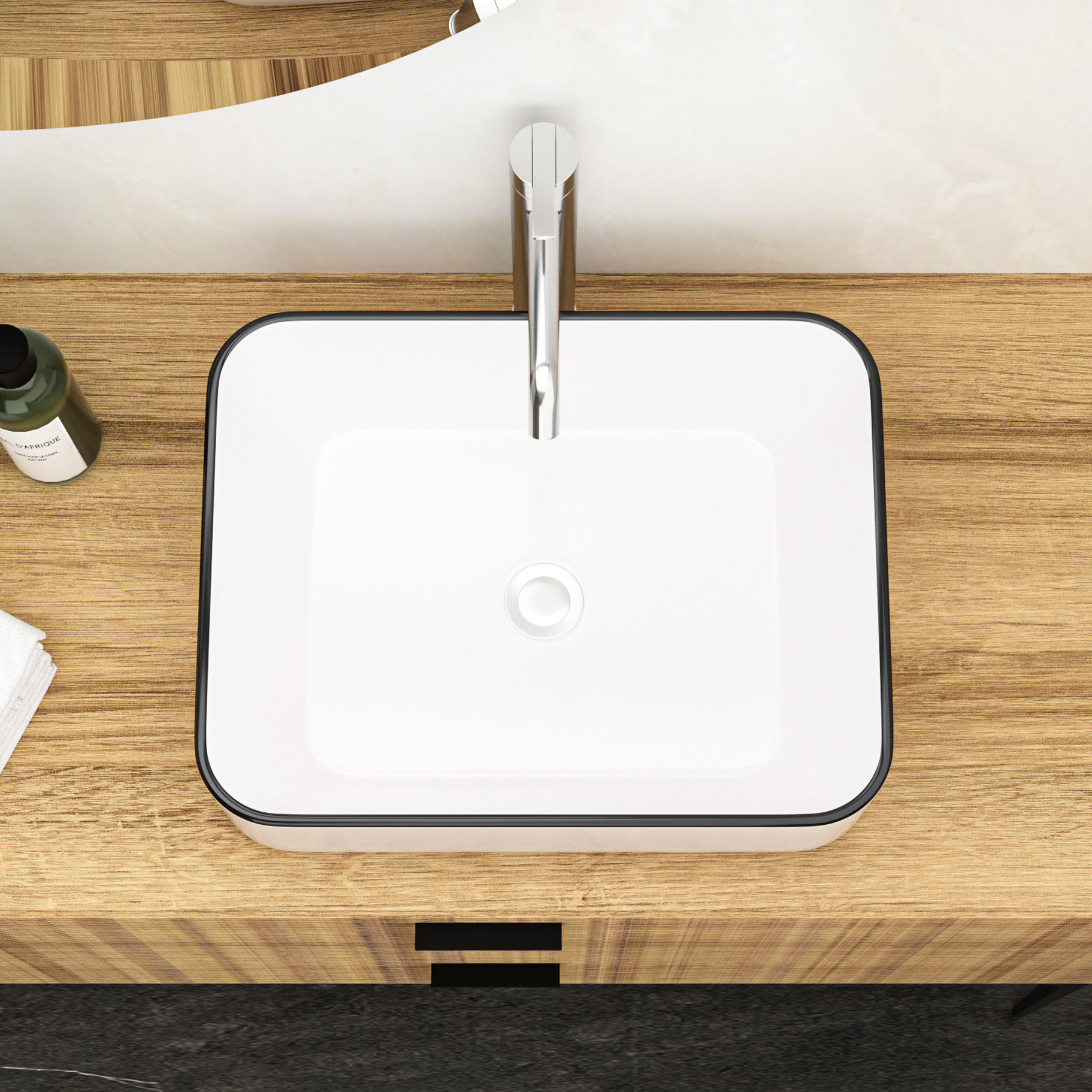 Ebern Designs Esmund 19X15 Inch Bathroom Vessel Sink In White Ceramic ...