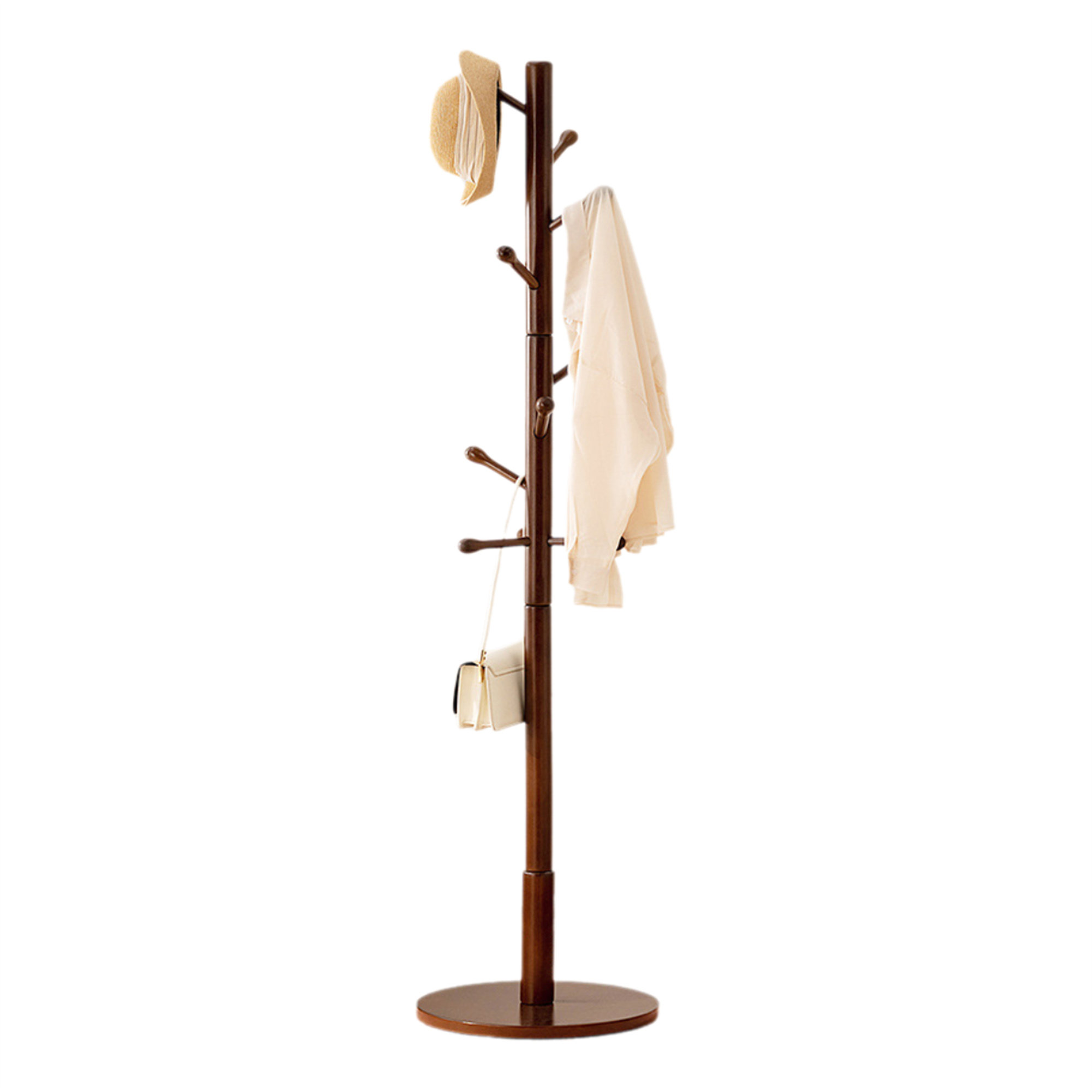 Latitude Run® Solid Wood Coat Rack Floor Coat Rack Home | Wayfair