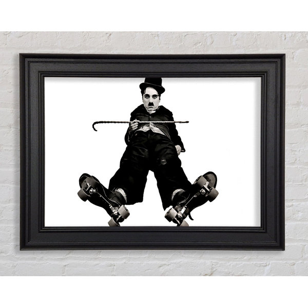 Ebern Designs Charlie Chaplin Ice Rink - Single Picture Frame Art ...